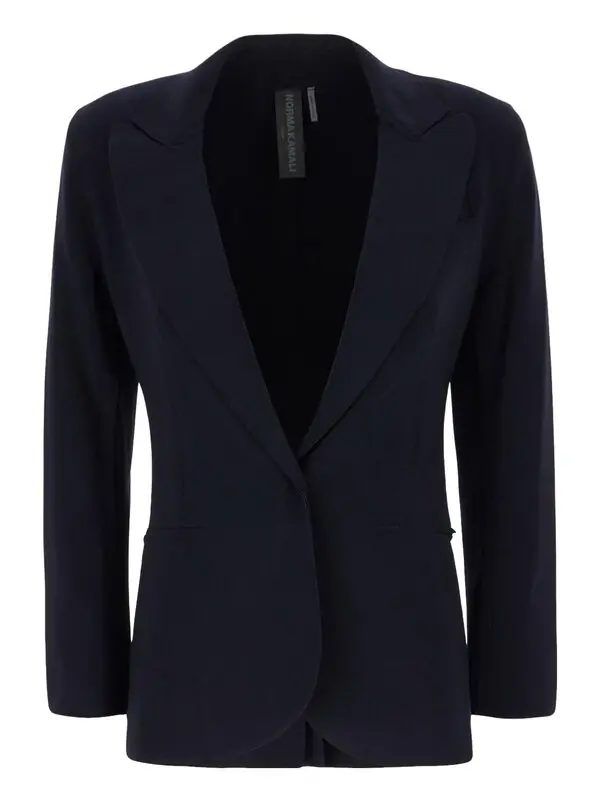 Norma Kamali Single Breasted Jacket - Navy