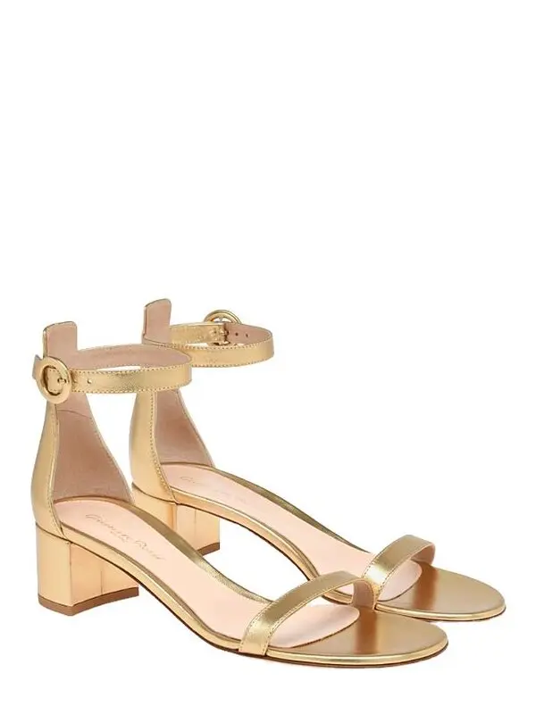 GIANVITO ROSSI Gaeta 45 Sandal - Gold Nappa Leather