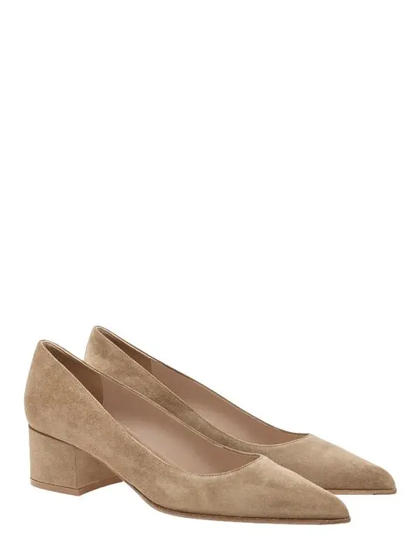 GIANVITO ROSSI Piper 45 Pump - Brown Suede