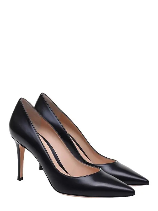 GIANVITO ROSSI 85 Pumps - Black Oxford