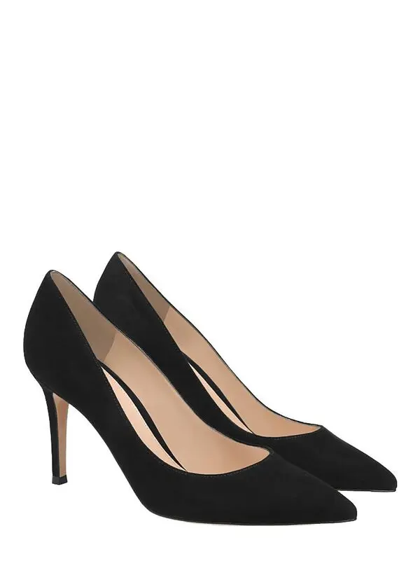 GIANVITO ROSSI 85 Pumps - Black Oxford