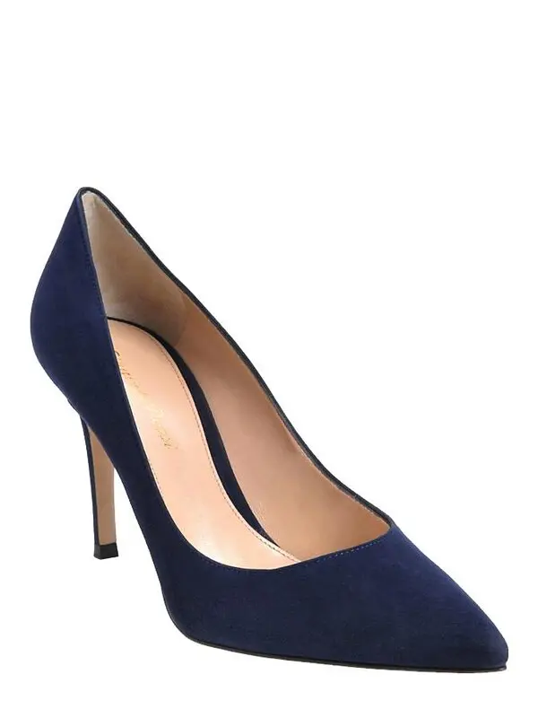 GIANVITO ROSSI 85 Pumps - Blue Suede