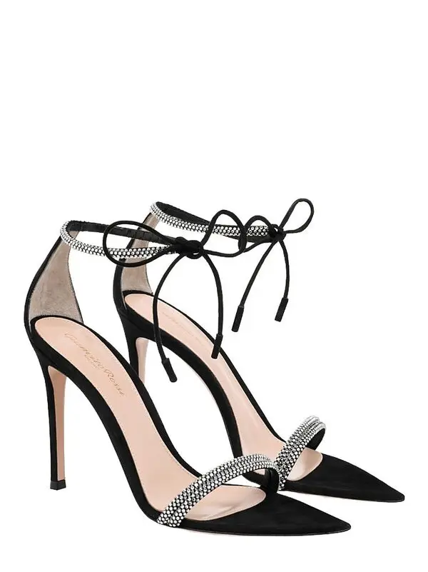 GIANVITO ROSSI Montecarlo Sandals - Black Suede