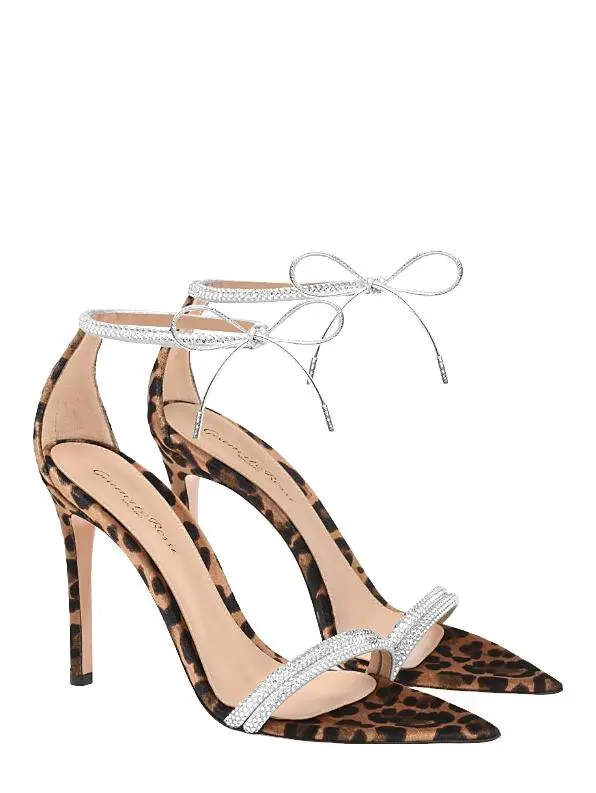 GIANVITO ROSSI Montecarlo Sandals - Brown Leather And Fabric