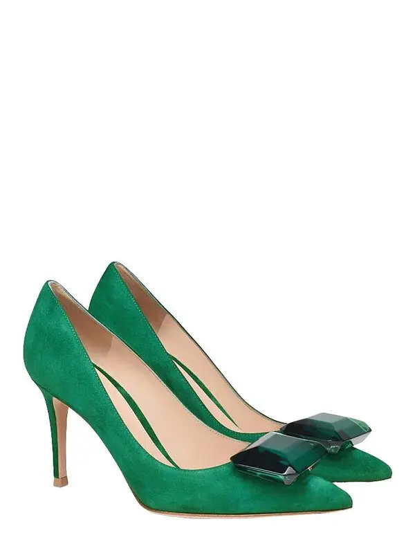 GIANVITO ROSSI Jaipur Pump 85 - Green Leather