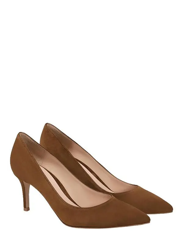 GIANVITO ROSSI 70 Pumps - Brown Leather