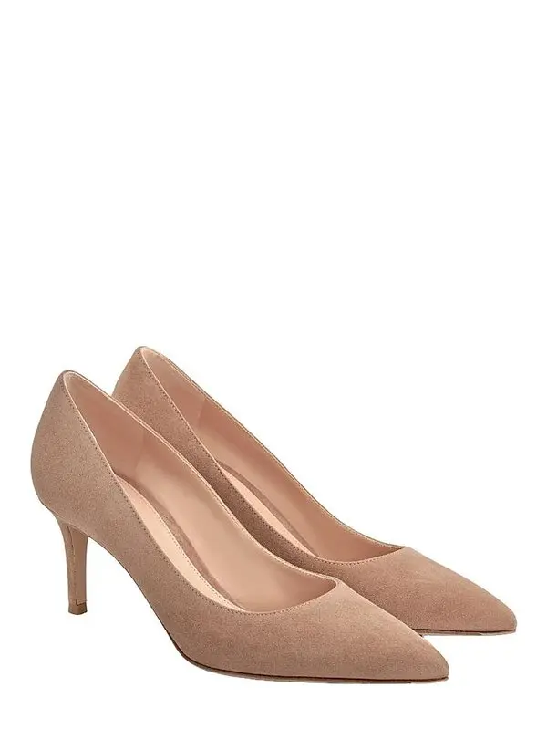 GIANVITO ROSSI 70 Pumps - Pink Suede