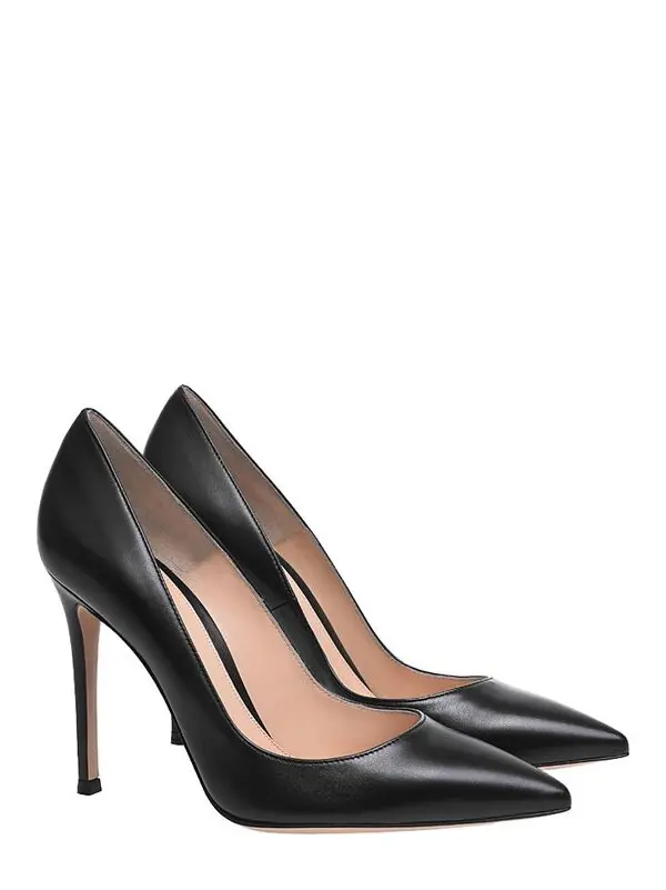 GIANVITO ROSSI 105 Pumps - Black Leather