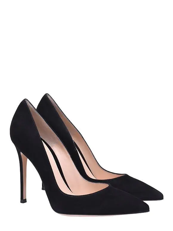 GIANVITO ROSSI 105 Pumps - Black Suede