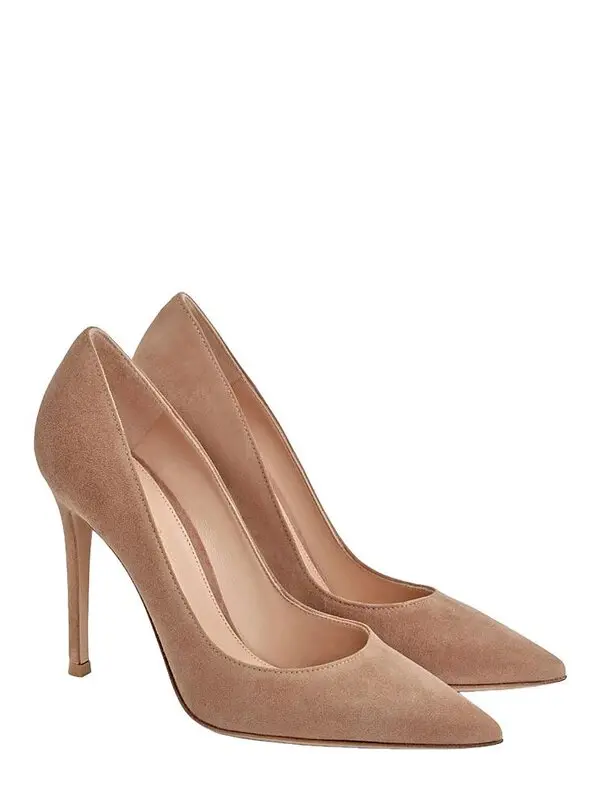GIANVITO ROSSI 105 Pumps - Brown Suede