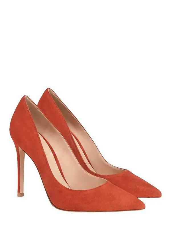 GIANVITO ROSSI 105 Pumps - Burnt Orange Suede