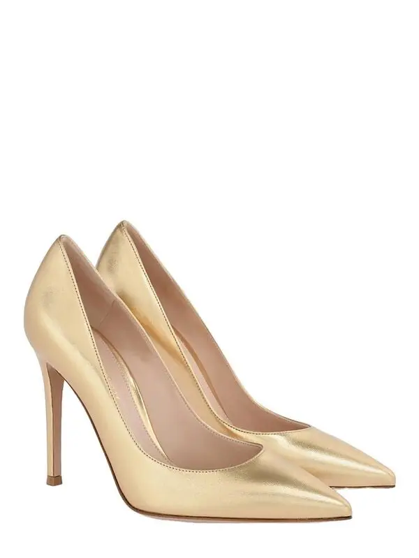 GIANVITO ROSSI 105 Pumps - Gold Nappa Leather