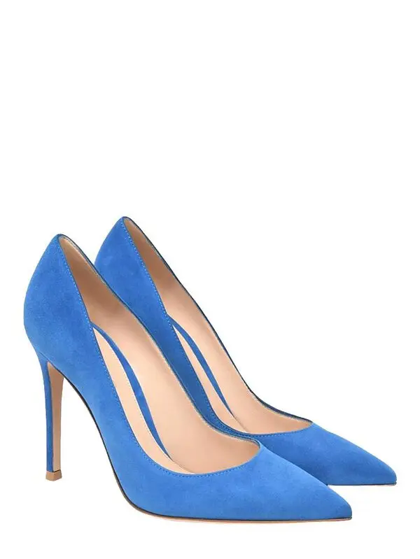 GIANVITO ROSSI 105 Pumps - Royal Blue Suede