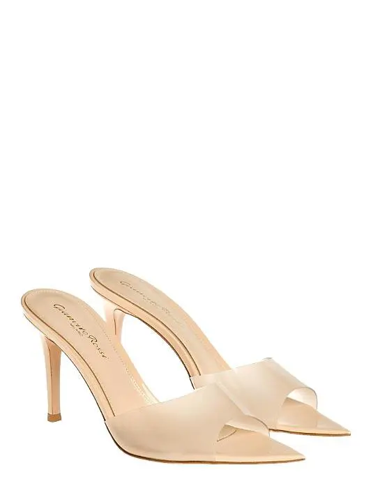 GIANVITO ROSSI Elle 85 Mules - Neutrals