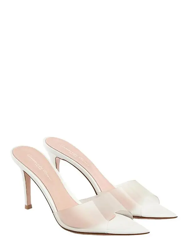 GIANVITO ROSSI Elle 85 Mules - White Tpu