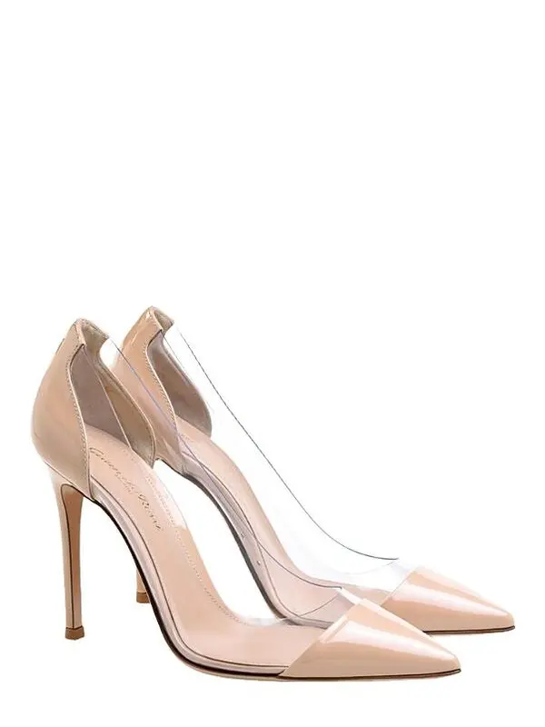 GIANVITO ROSSI Plexi Pumps - Neutrals Patent Leather