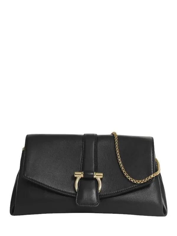 FERRAGAMO F-show Small Flap Shoulder Bag - Nero
