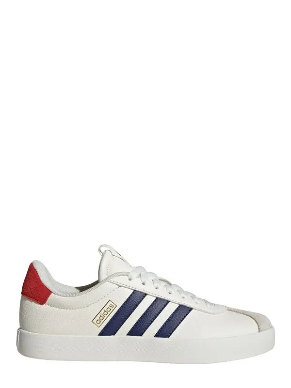 Adidas Vl Court 3.0 Low Top Sneakers - Off White/dark Blue/better Scarelet Red