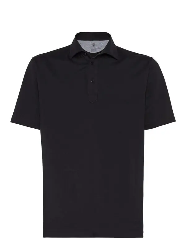 Brunello Cucinelli Short-sleeve Polo Shirt - Black
