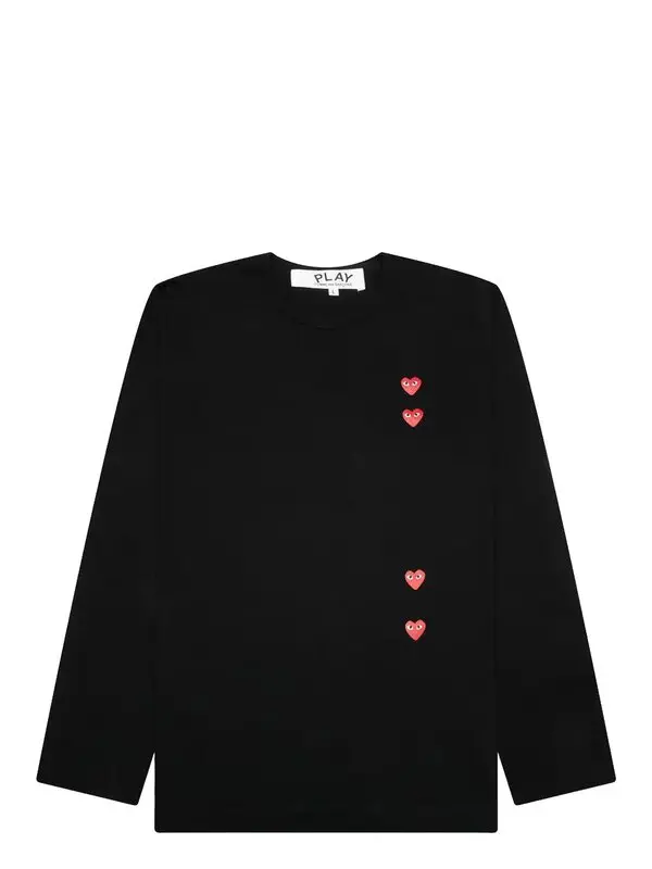 Play Comme Des Garcon Heart-print T-shirt - Black