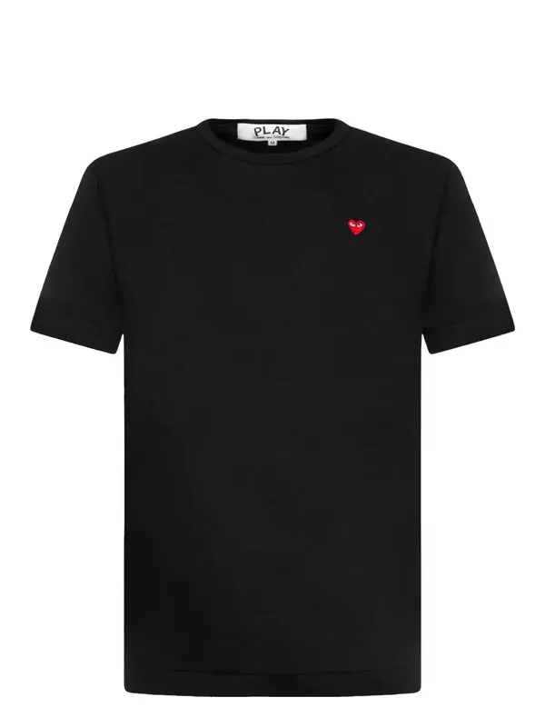 Play Comme Des Garcon Logo-appliqué T-shirt - Black