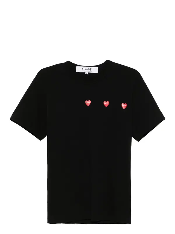 Play Comme Des Garcon Heart-print T-shirt - Black