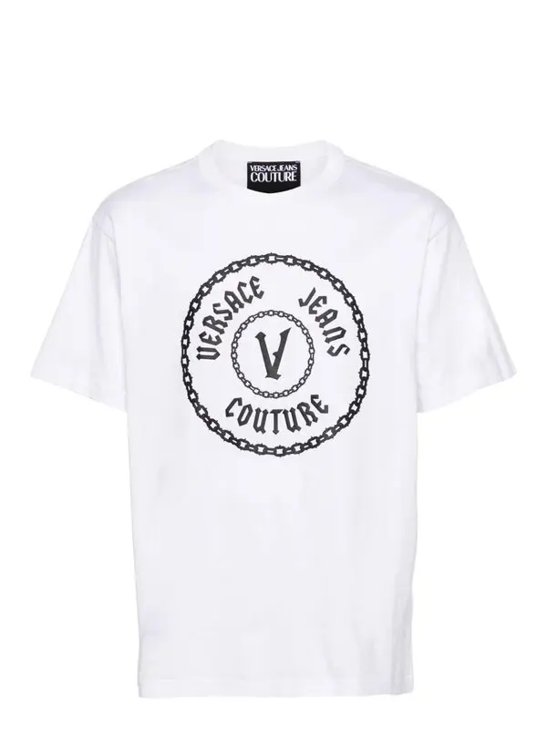 Versace Logo-print Cotton T-shirt - White