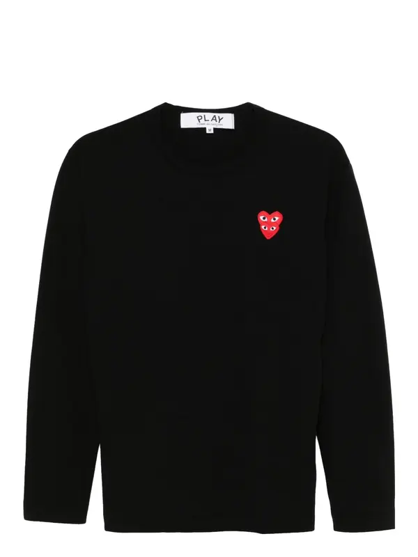 Play Comme Des Garcon Heart Patch T-shirt - Black