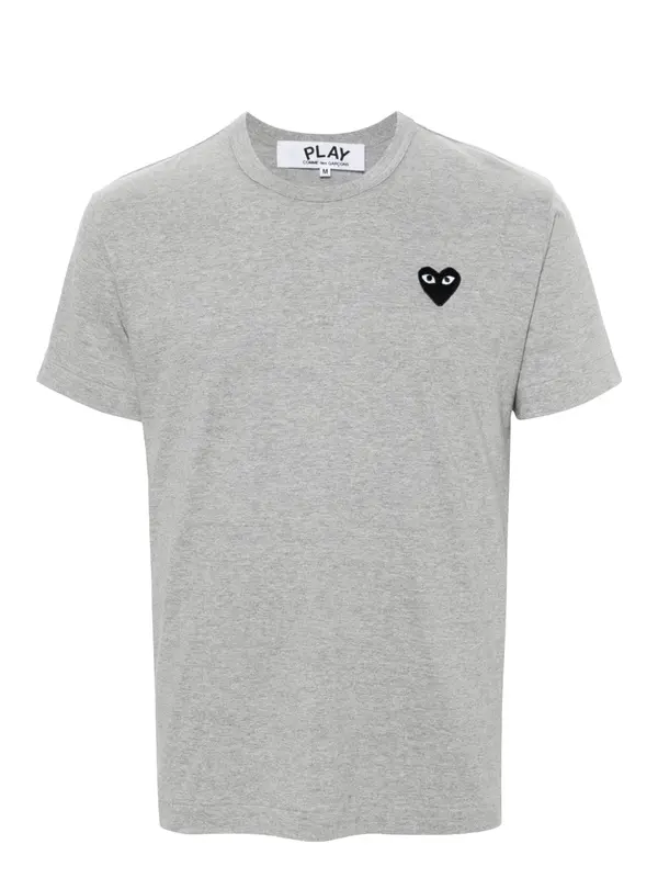 Play Comme Des Garcon Play Heart-emblem T-shirt - Grey