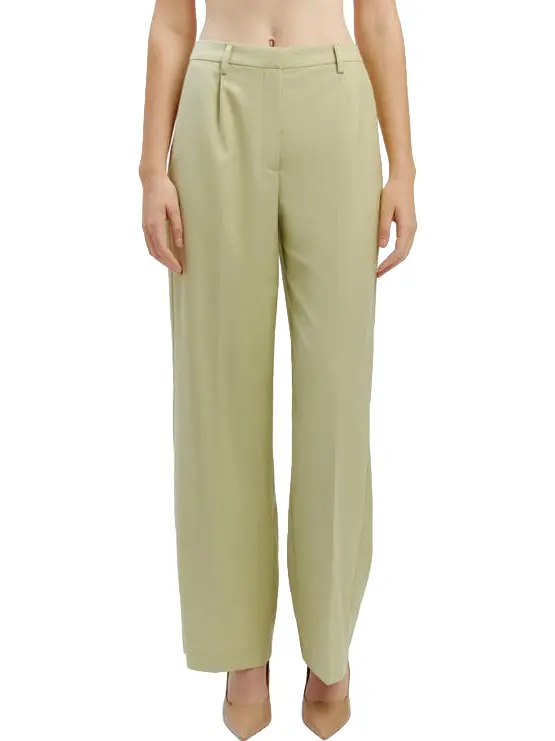 Bardot Callista High-waist Wide-leg Pants - Pale Khaki