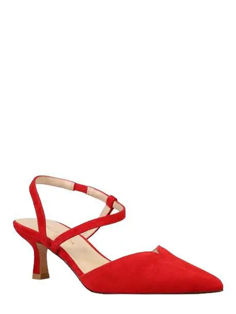 Pelle Moda Kearn Asymmetric Pump - Lucious Red