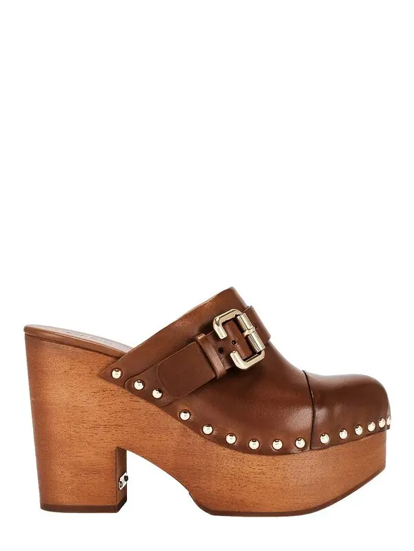 Chloé Jeannette Clog - Ginger Brown