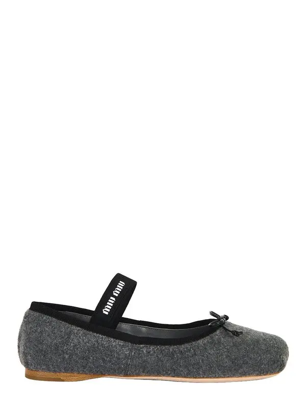 Miu Miu Ballerina Flat - Grigio