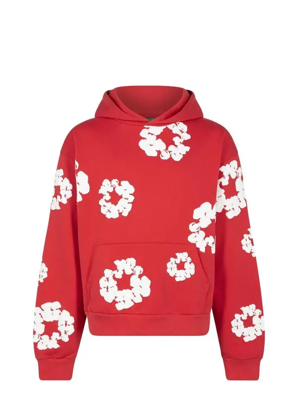 DENIM TEARS Cotton Wreath Hoodie - Red