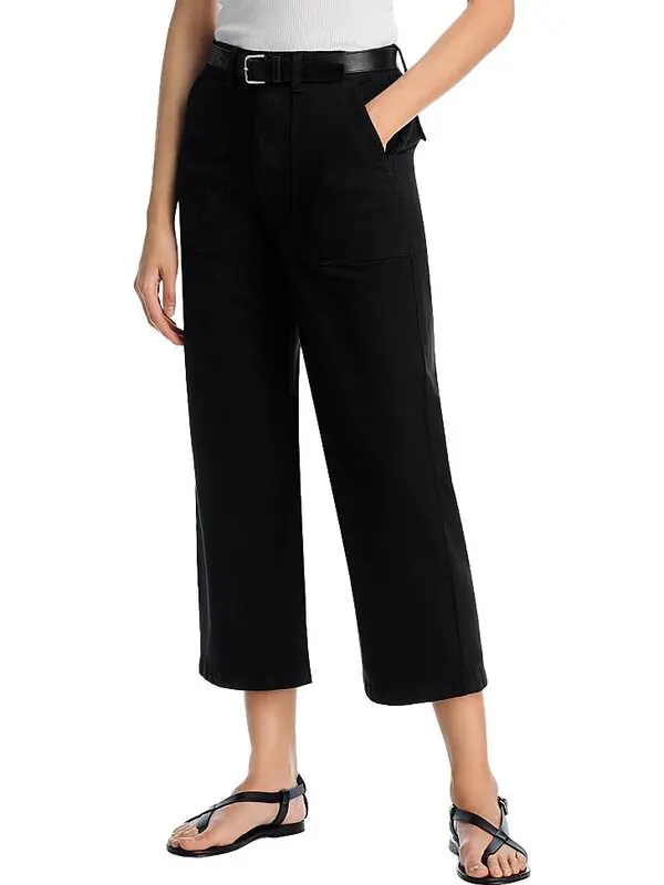 PISTOLA Sophia Cropped Utility Pants - Black