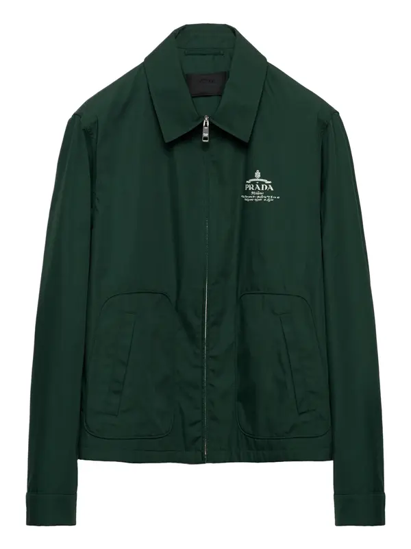 Prada Cotton-blend Blouson Jacket - Billiard Green