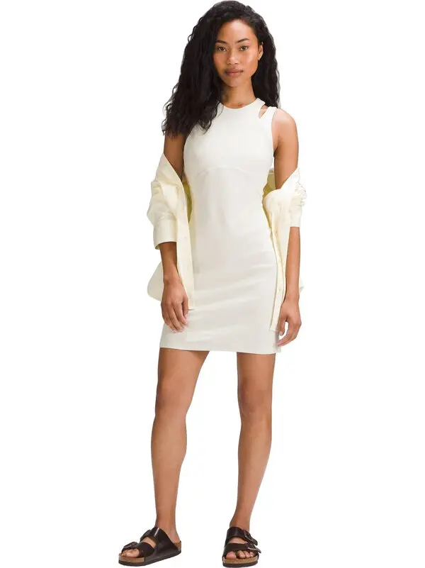 Lululemon Ribbed Cotton Modal Cut-out Dress - Bone