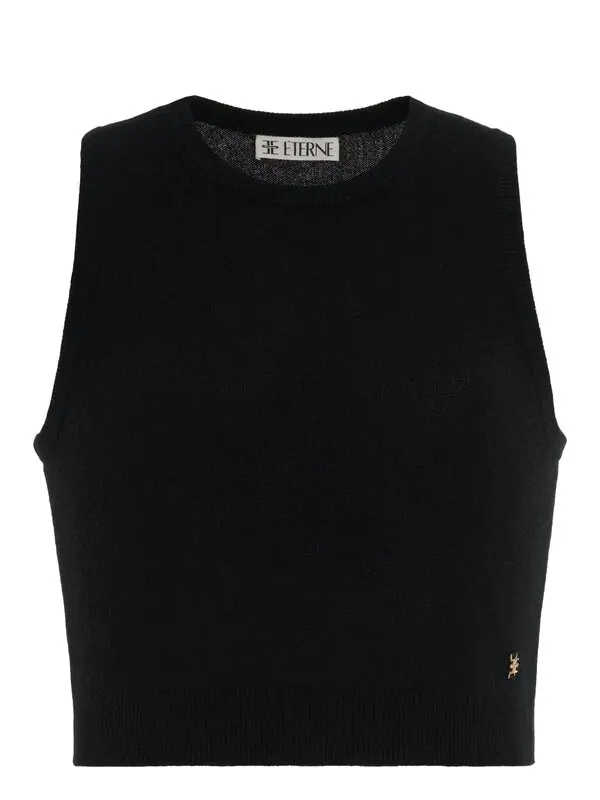 Eterne Sawyer Cashmere Top - Black