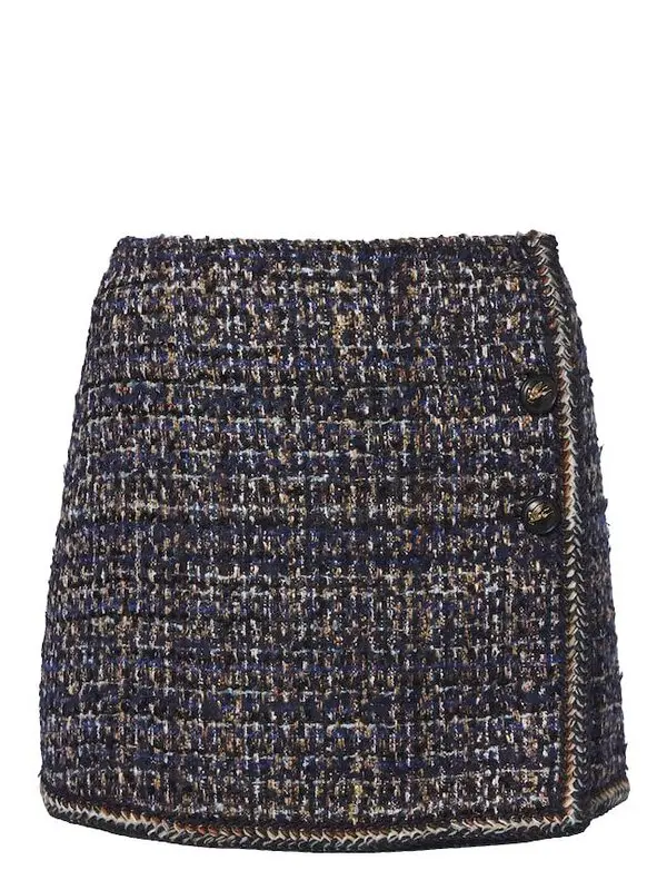Etro Tweed Miniskirt - Blue