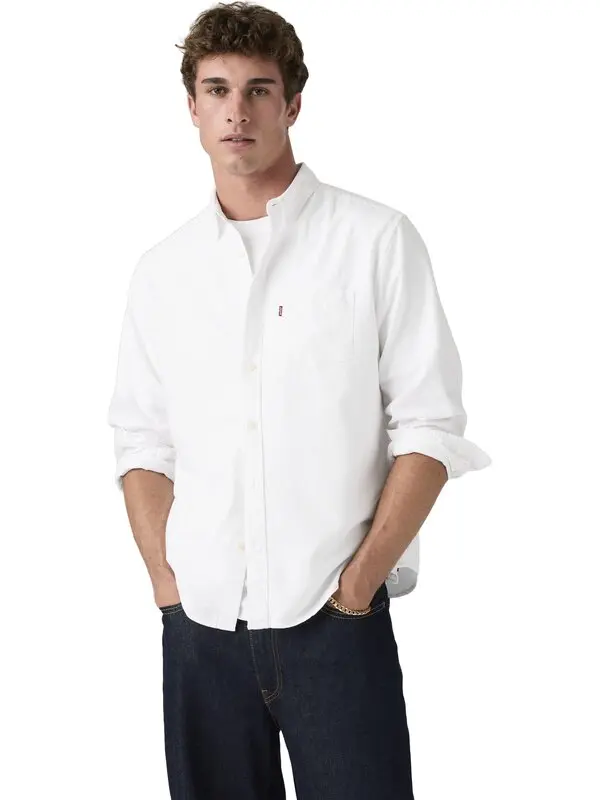 LEVI'S Classic One Pocket Standard Fit Oxford Shirt - White