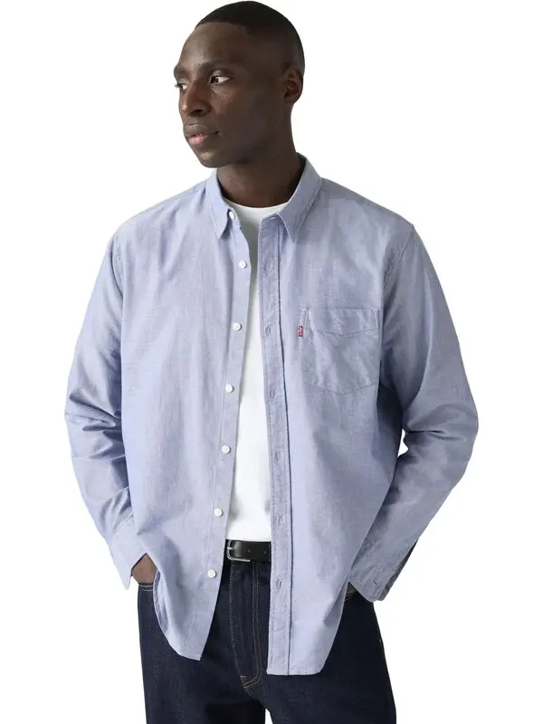 LEVI'S Classic One Pocket Standard Fit Oxford Shirt - Navy Peony