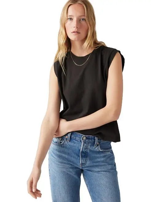 LEVI'S Boxy Tank Top - Caviar Slub