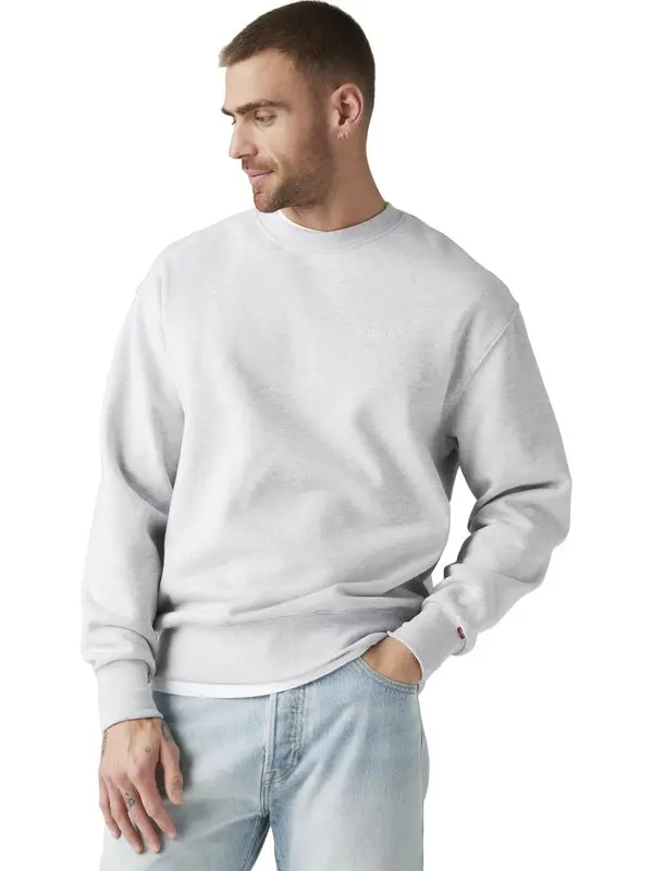 LEVI'S Authentic Crewneck Garment Dye Sweatshirt - Light Heather Grey