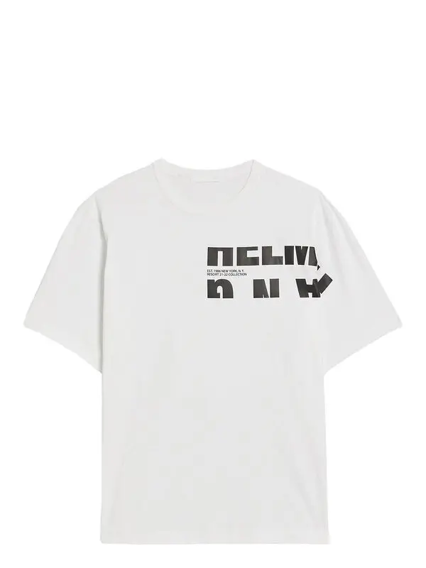 Helmut Lang Printed Cottonjersey Tshirt - White