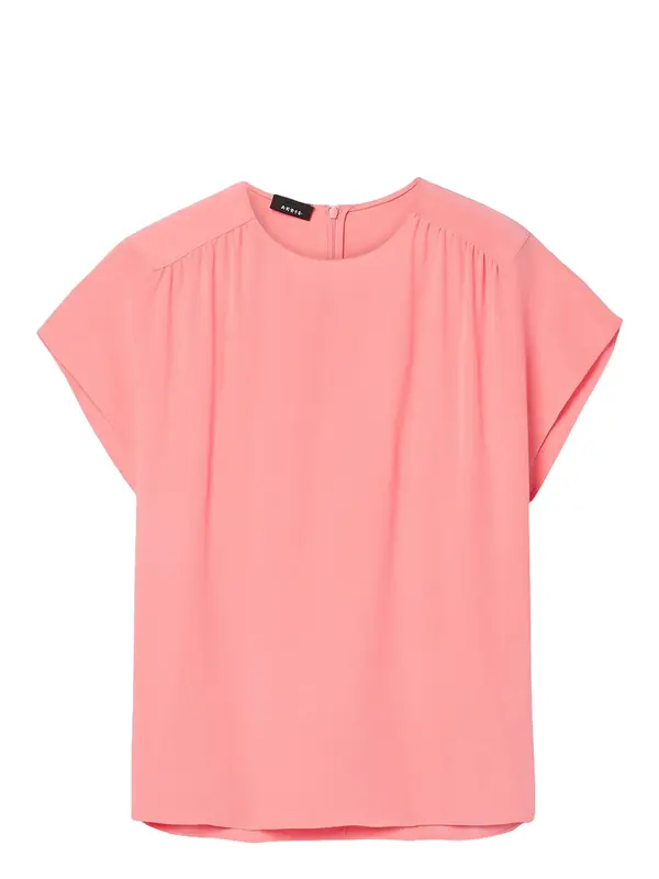 Akris Silk-crepe Blouse - Bubblegum