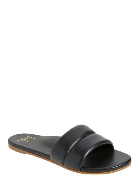 Beek Sugarbird Leather Slide Sandal - Black