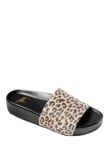 Beek Pelican Slide Sandal - Leopard Print/black
