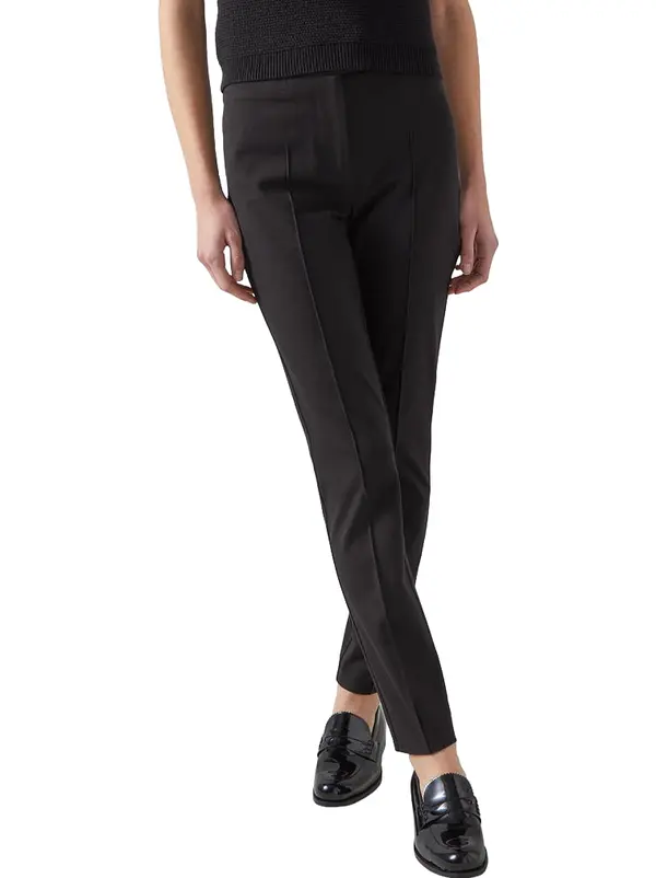 LK BENNETT Esen Cotton Blend Stretch Twill Pants - Black