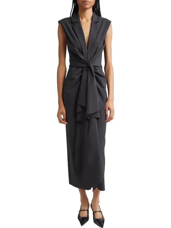 Cinq À Sept Padma Plunge Neck Dress - Black