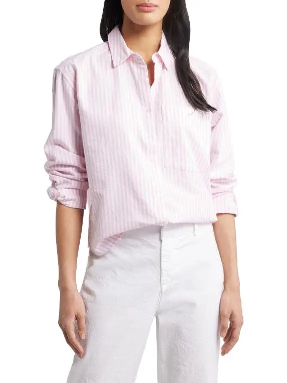 BEACHLUNCHLOUNGE Long Sleeve Striped Shirt - Rose Shadow
